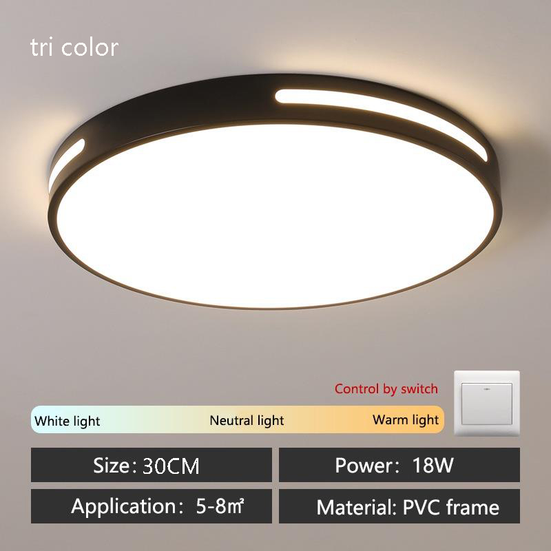 【STOCK 】COD LED 30cm Ceiling Light Tri color Round Lamp Modern Fixtures ...