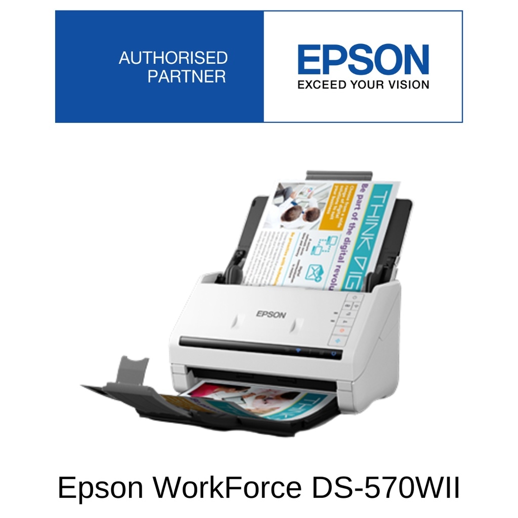 Epson WorkForce DS-570WII A4 Duplex Sheet-fed Document Scanner | Lazada PH