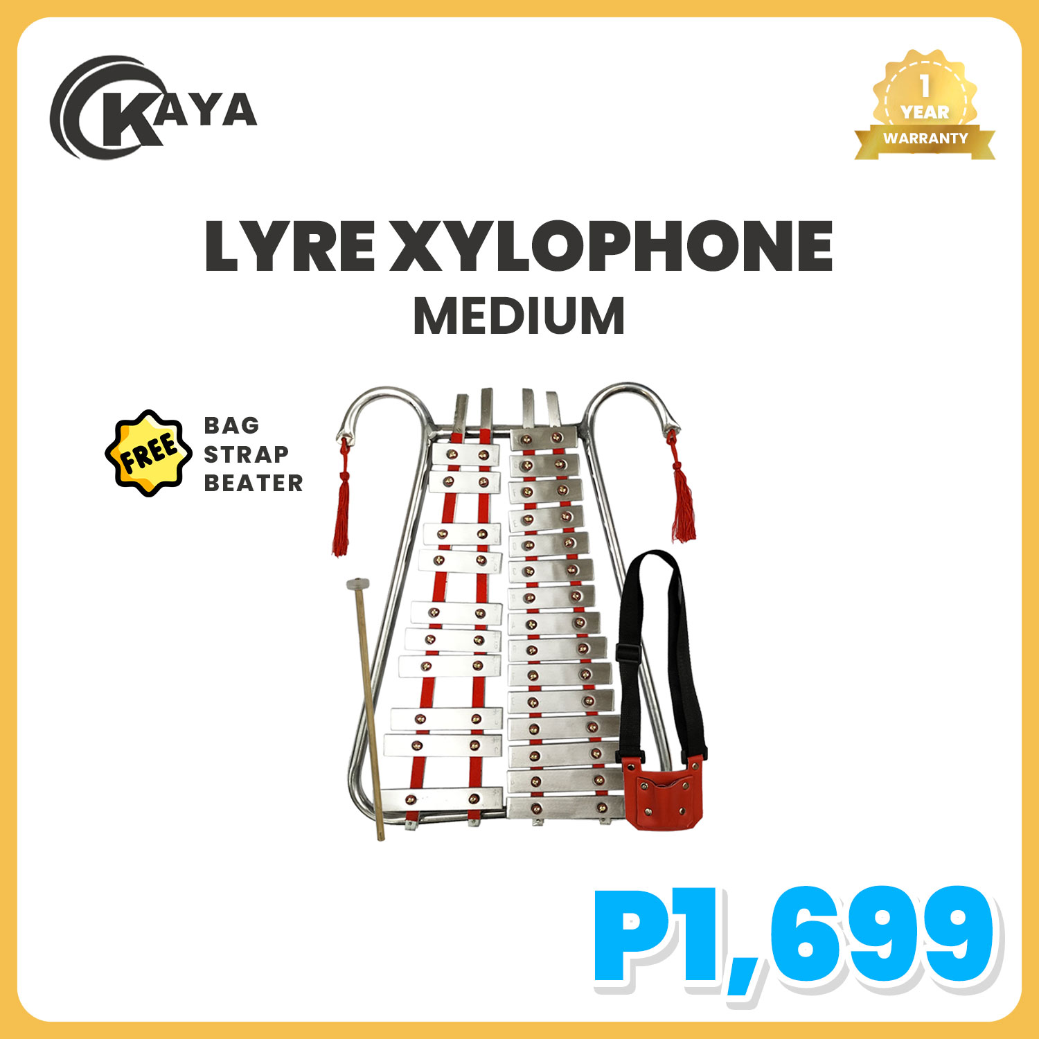 KAYA LYRE XYLOPHONE -(Mini Small , Small , Medium, Large ) with Free ...