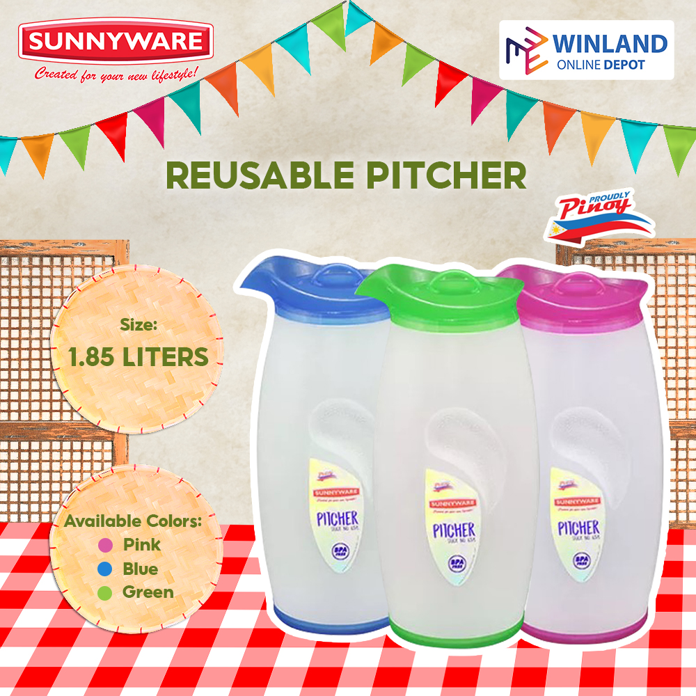 SUNNYWARE by Winland 1.85Liters | 1850mL Washable and reusable Pitcher ...