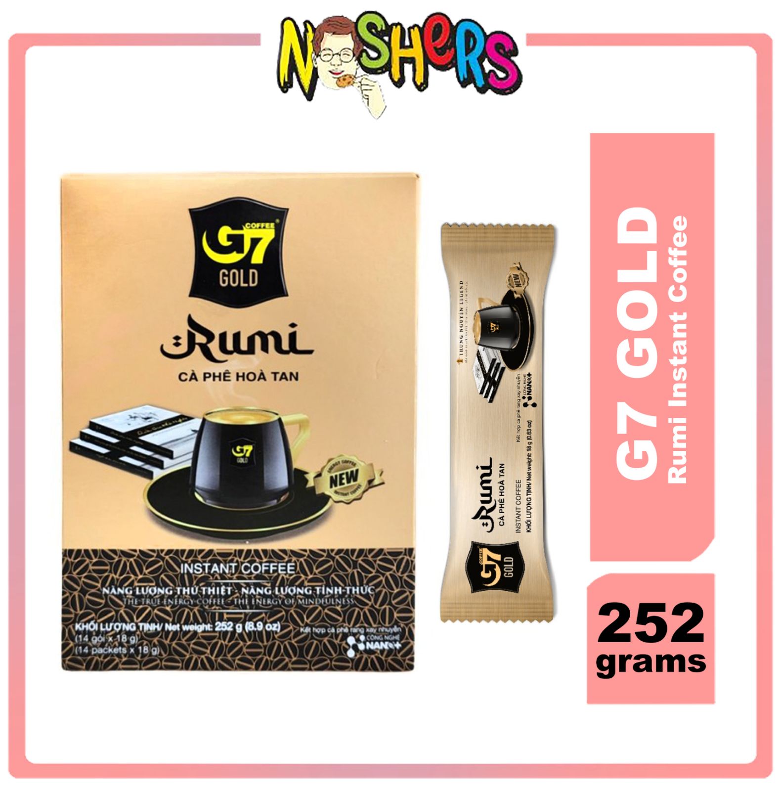 Noshers Trung Nguyen Legend G7 Gold Rumi Instant Milk Coffee 252g Vietnamese Coffee Intense ...
