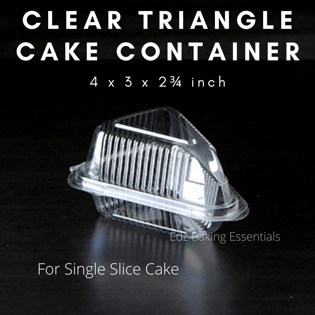 50 pcs Clamshell Cake Slice Container Single Slice Triangle Cake Box ...
