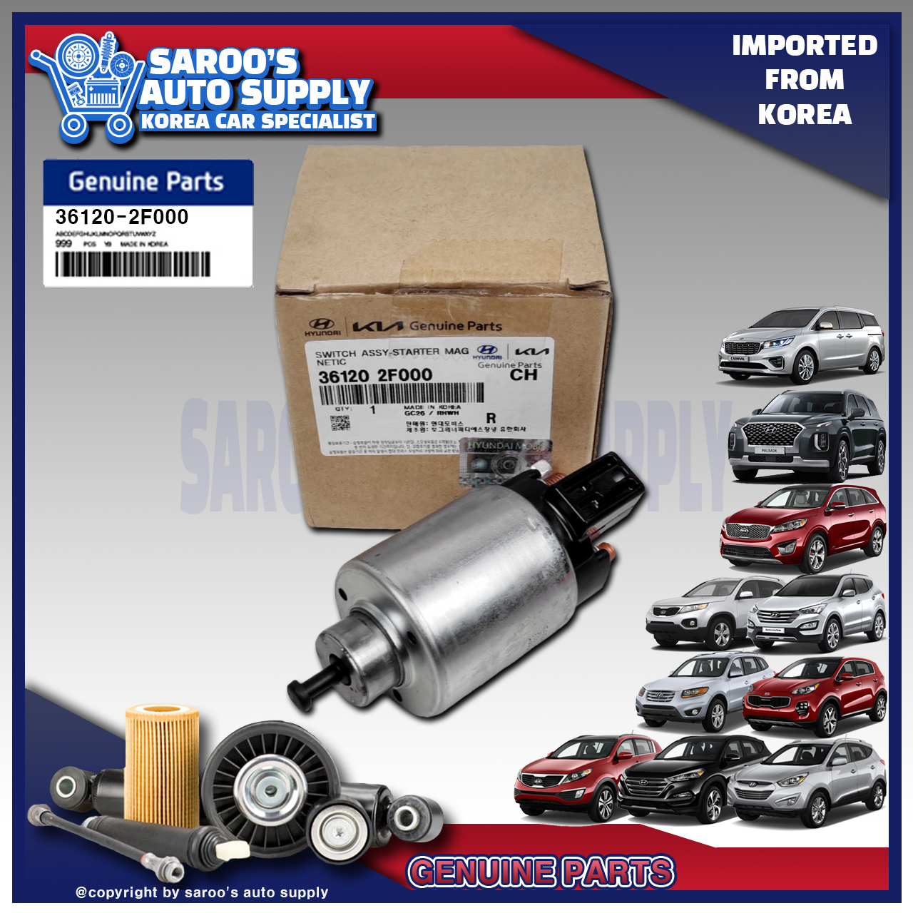 [R][Genuine] Starter Solenoid / Starter Magnetic For Tucson , Sportage ...
