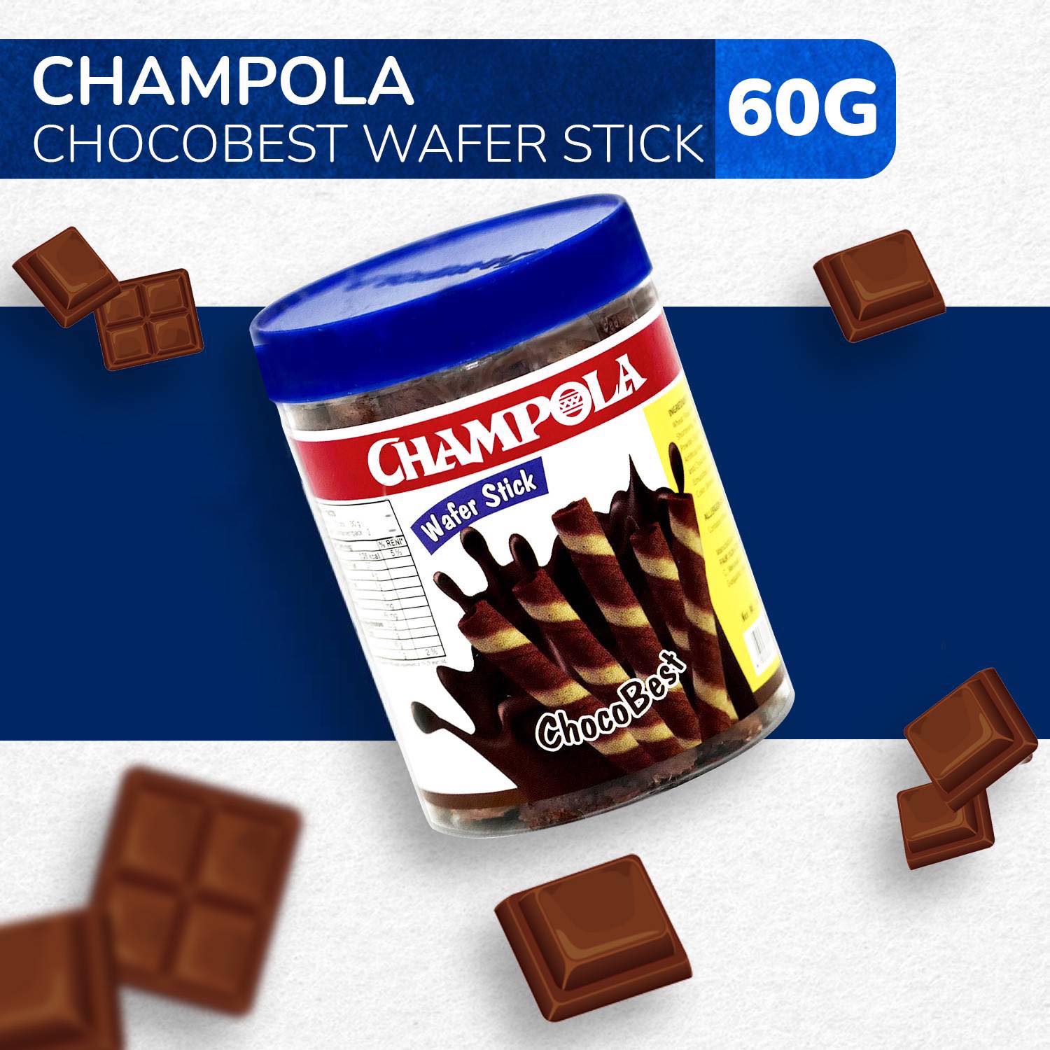 CHAMPOLICIOUS CHAMPOLA CHOCOBEST WAFER STICKS 60g | Lazada PH