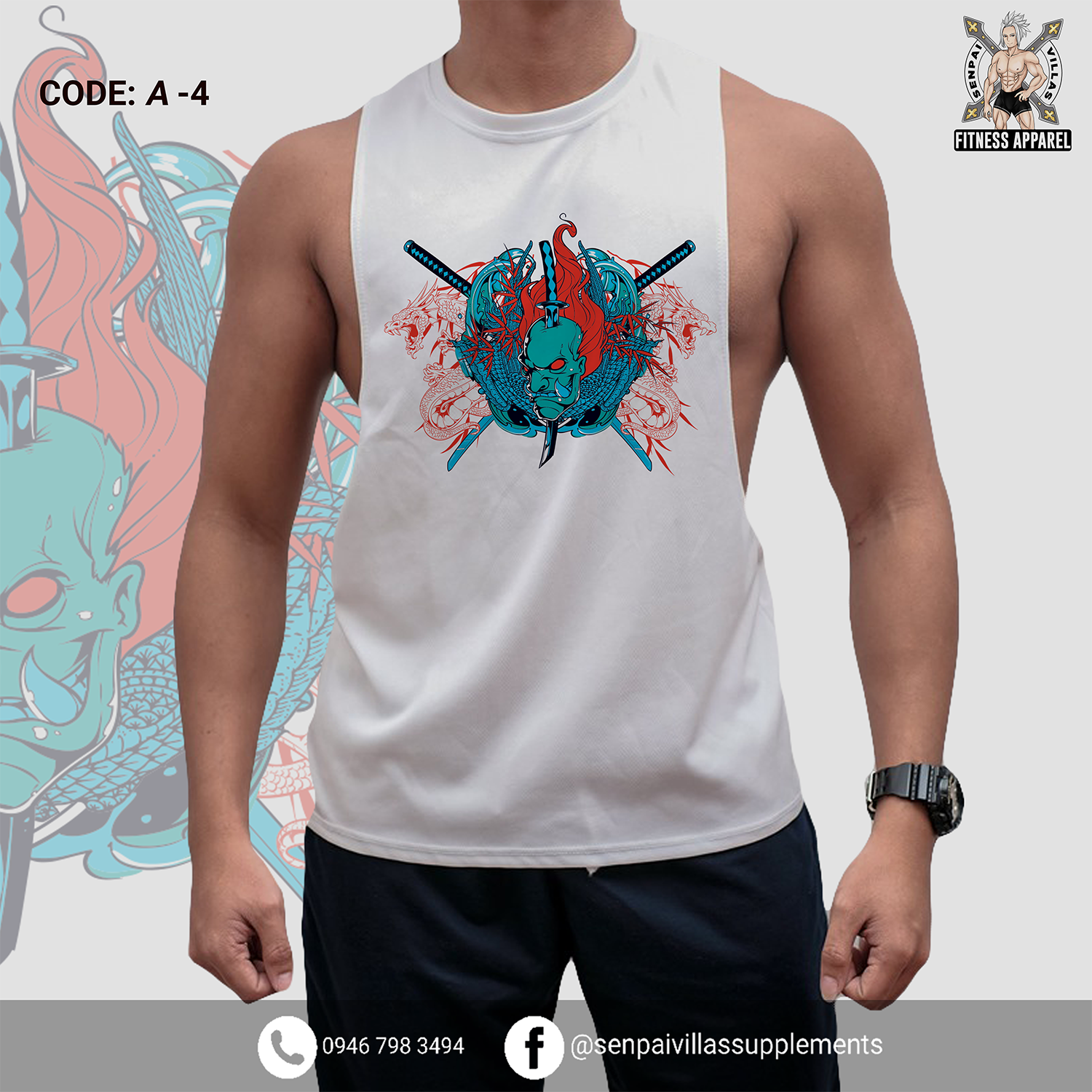 MUSCLE TEE LOW CUT (A4) | Lazada PH