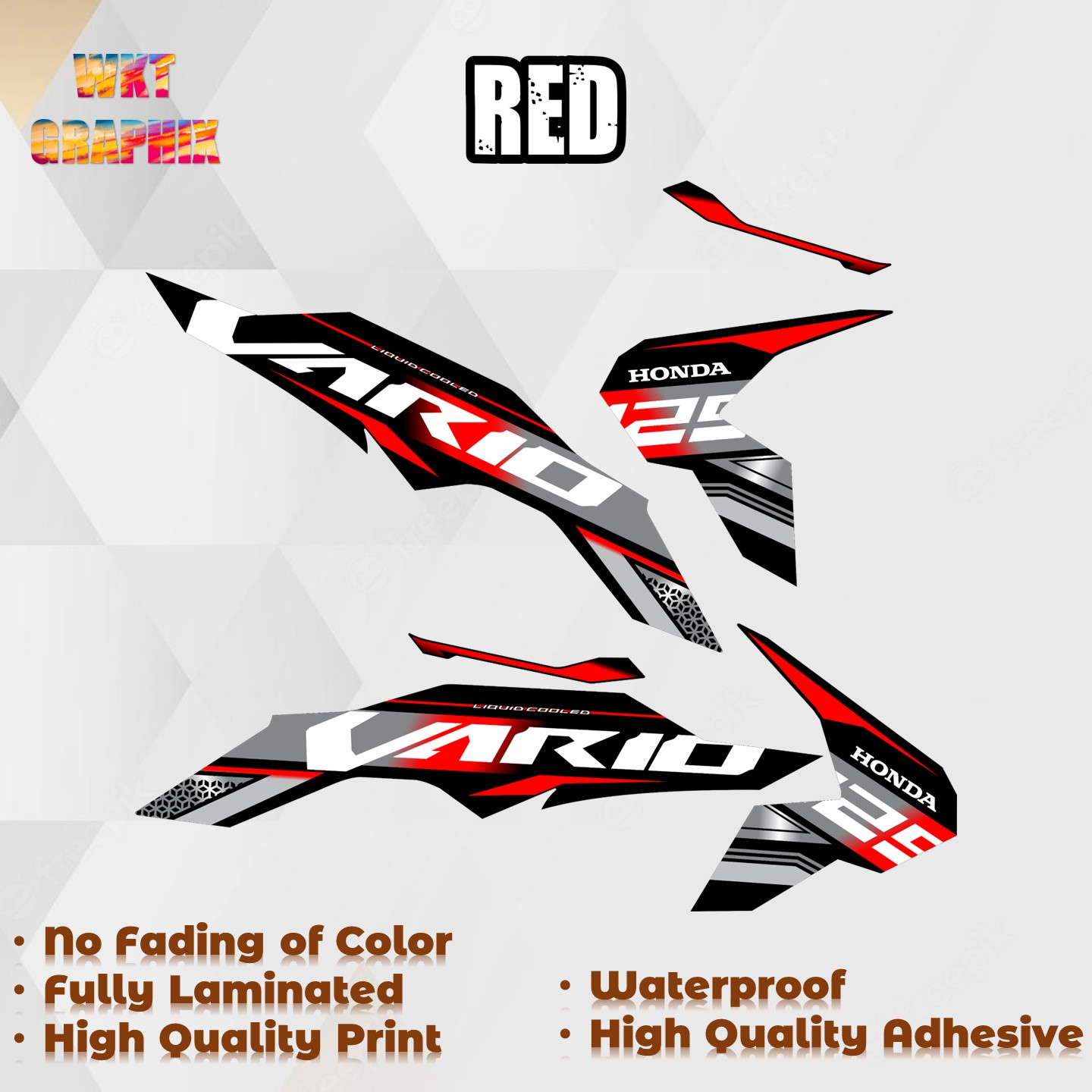 HONDA CLICK VARIO V3 MALAYSIAN DESIGN 2 DECALS (WATERPROOF, LAMINATED ...