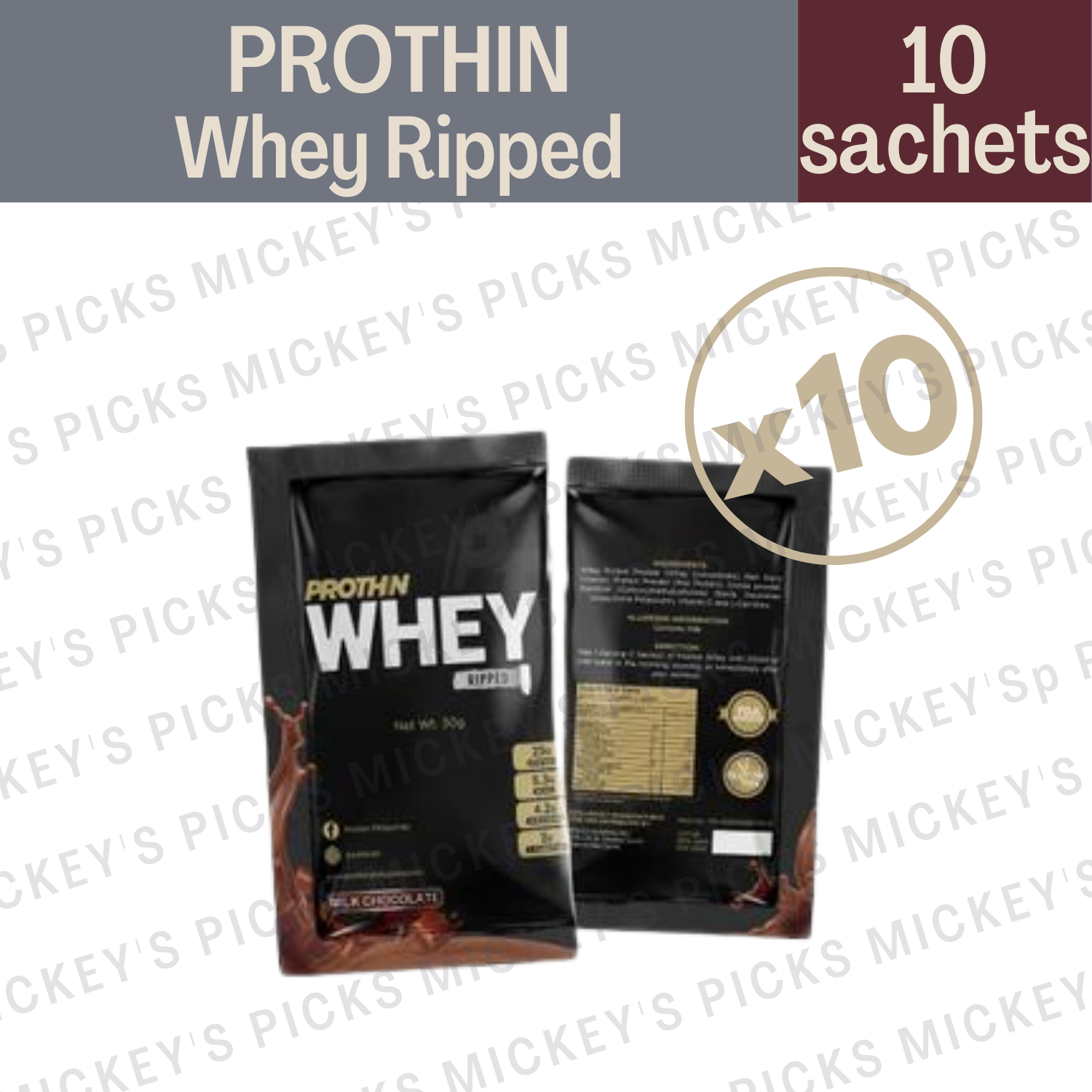 PROTHIN Whey Ripped, 10 Sachets Per Box | Lazada PH