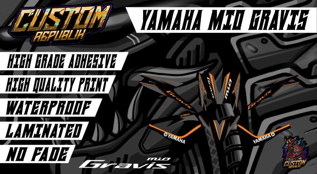 Yamaha Mio Gravis Racing Stripe Decals Set | Lazada PH