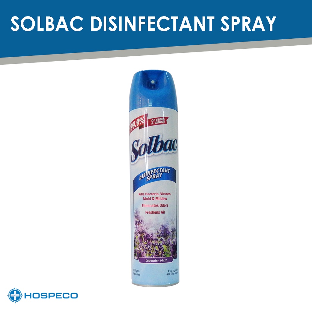 Solbac Lavender Mist Disinfectant Spray 400 grams | Air Freshening ...