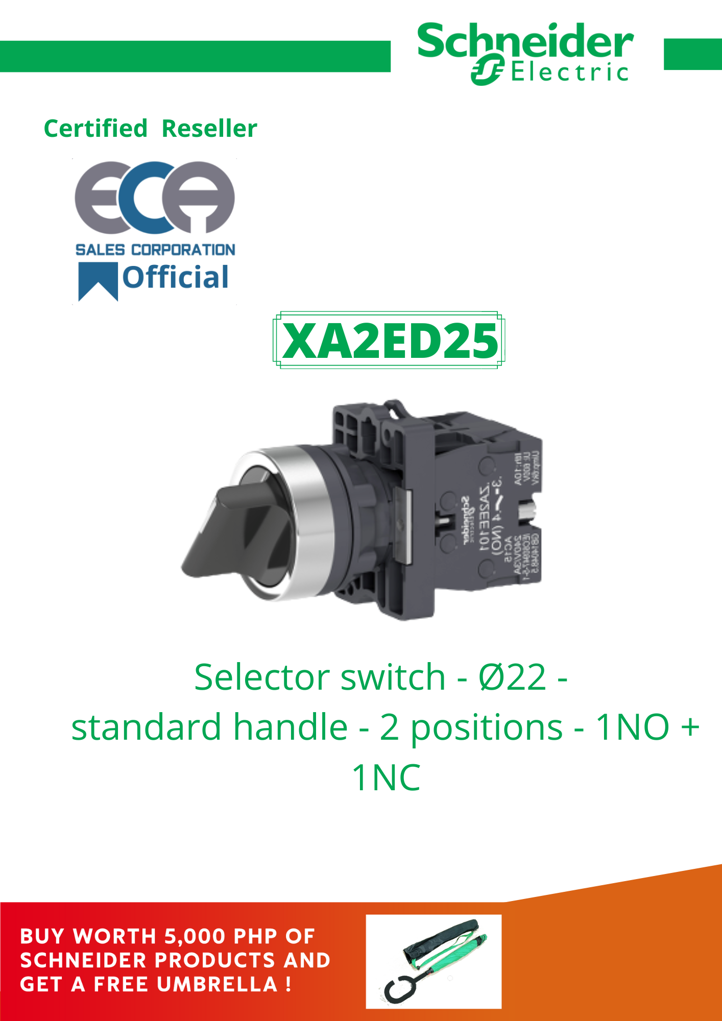 Selector Switch XA2ED25 2position XA2 Series | Lazada PH