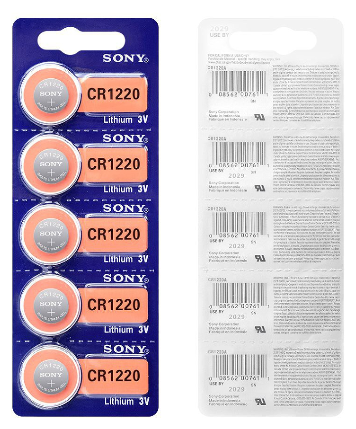 SONY CR1220 CR1616 CR1620 CR1632 CR2016 CR2025 CR2032 Lithium Coin Cell Button Battery 3V (PACK ...
