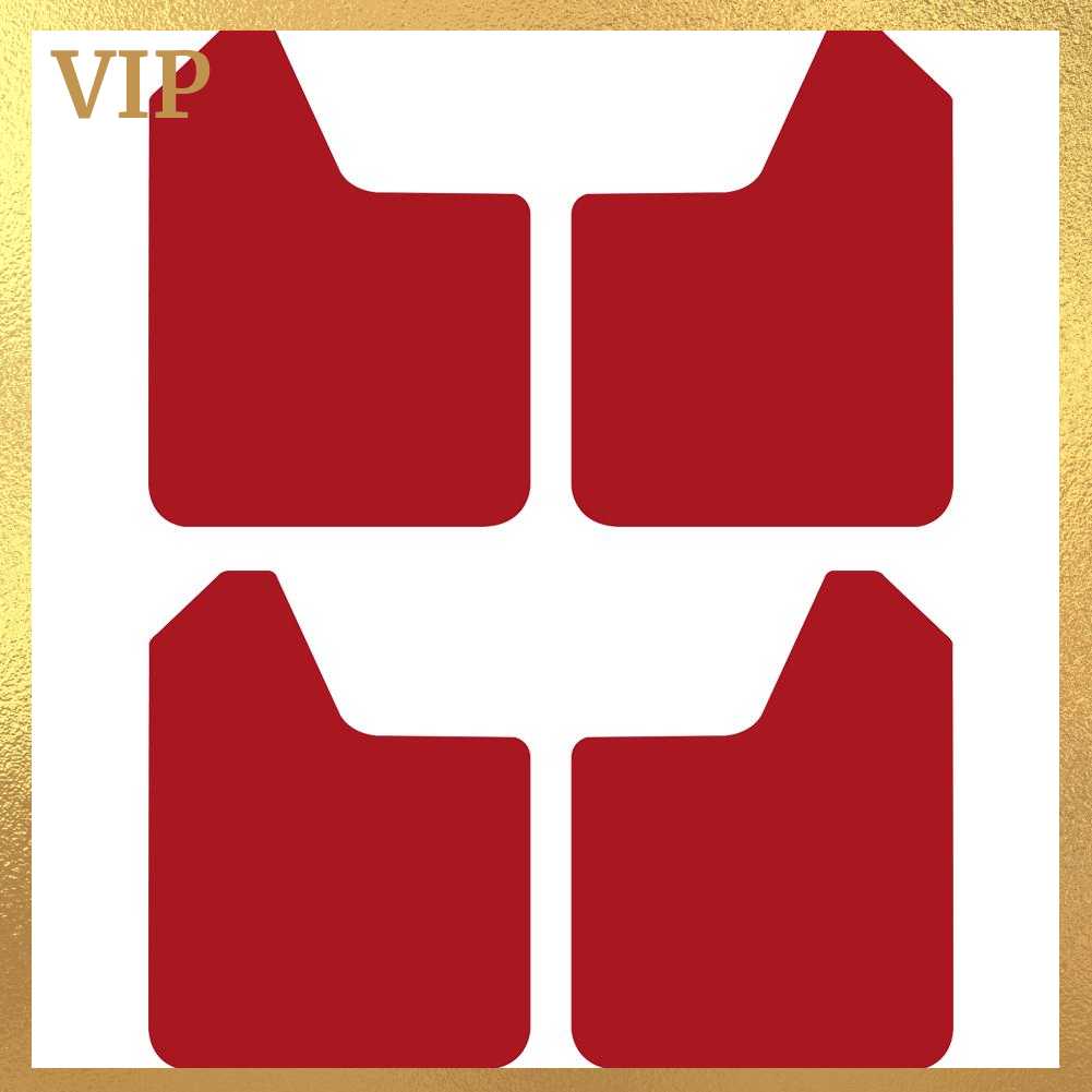 [7 Days Money Back Guarantee] 4x Red Universal Splash Guard Mud Flaps ...