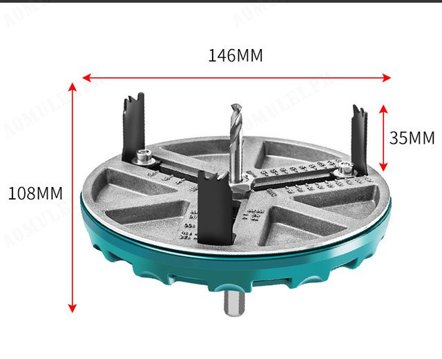 Universal Adjustable Hole Opener Saw Cutter Drill Bit Woodworking ...