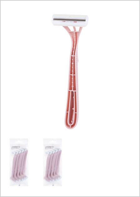 Miniso Men and Women Rotatable Razor Long Handle Twin Blade Disposable ...