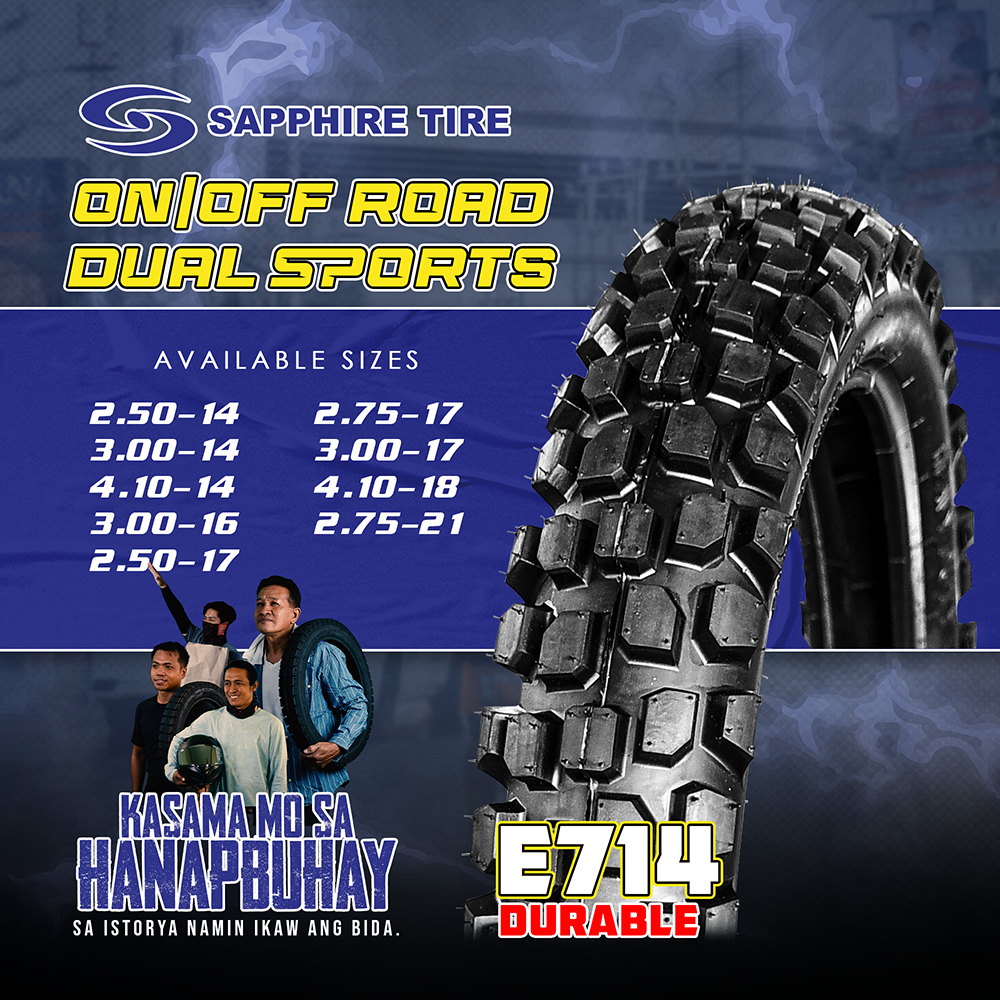E714 DURABLE ON/OFF-ROAD/DUAL SAPPHIRE TIRE SIZED "14,16,17,18,21 ...