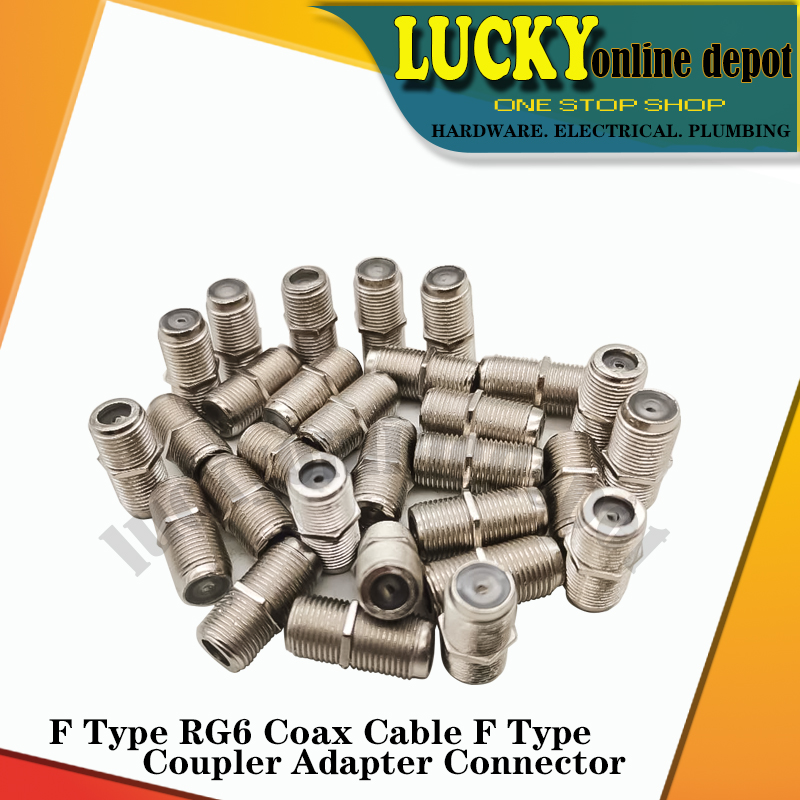 COAX CABLE CONNECTOR F TYPE COUPLER ADAPTER CONNECTOR ( 100PCS ...