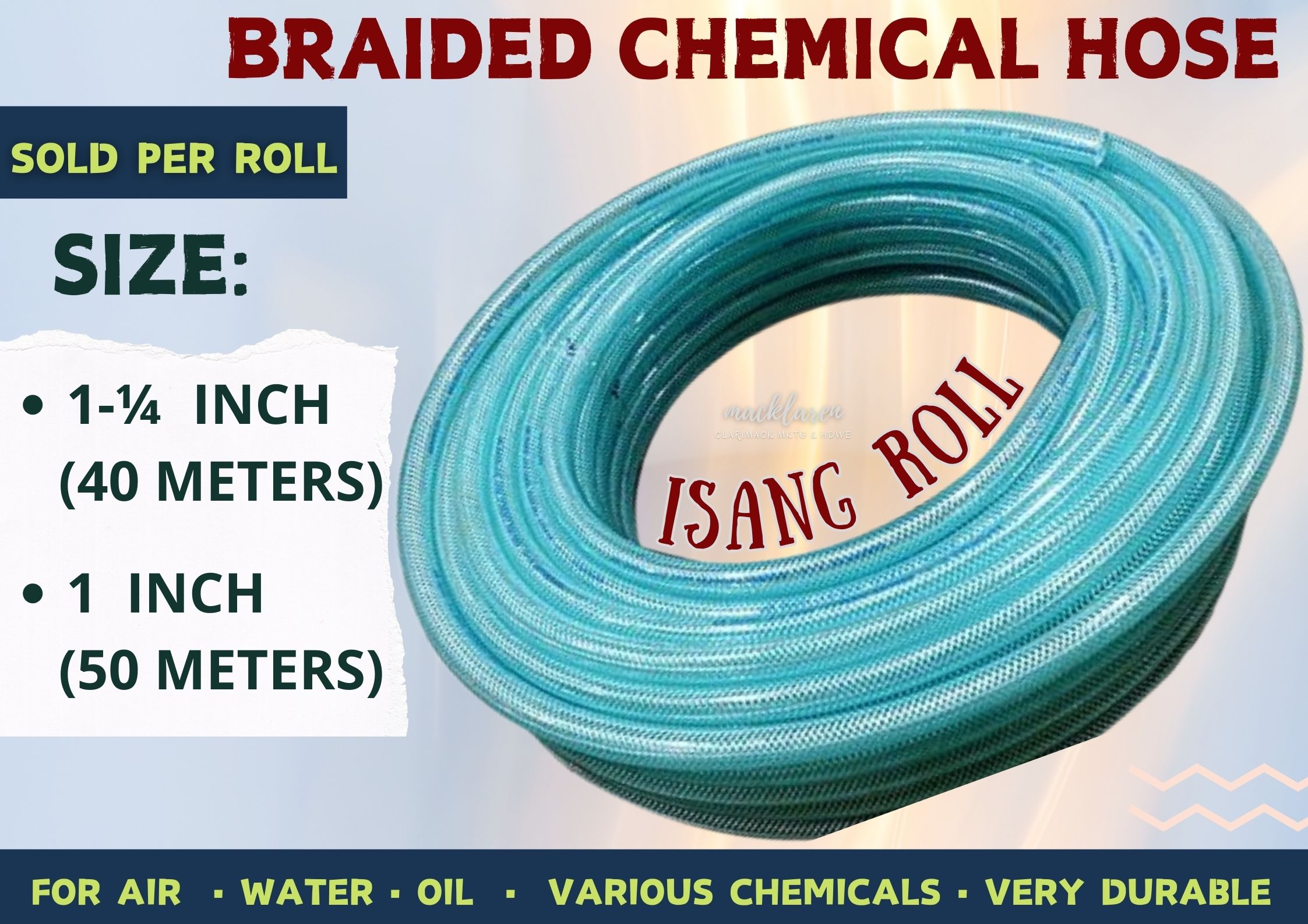 1 inch ️ 1-1/4 inch Braided Hose ️ 40 meters 50 meters ️ Sold per ROLL ...