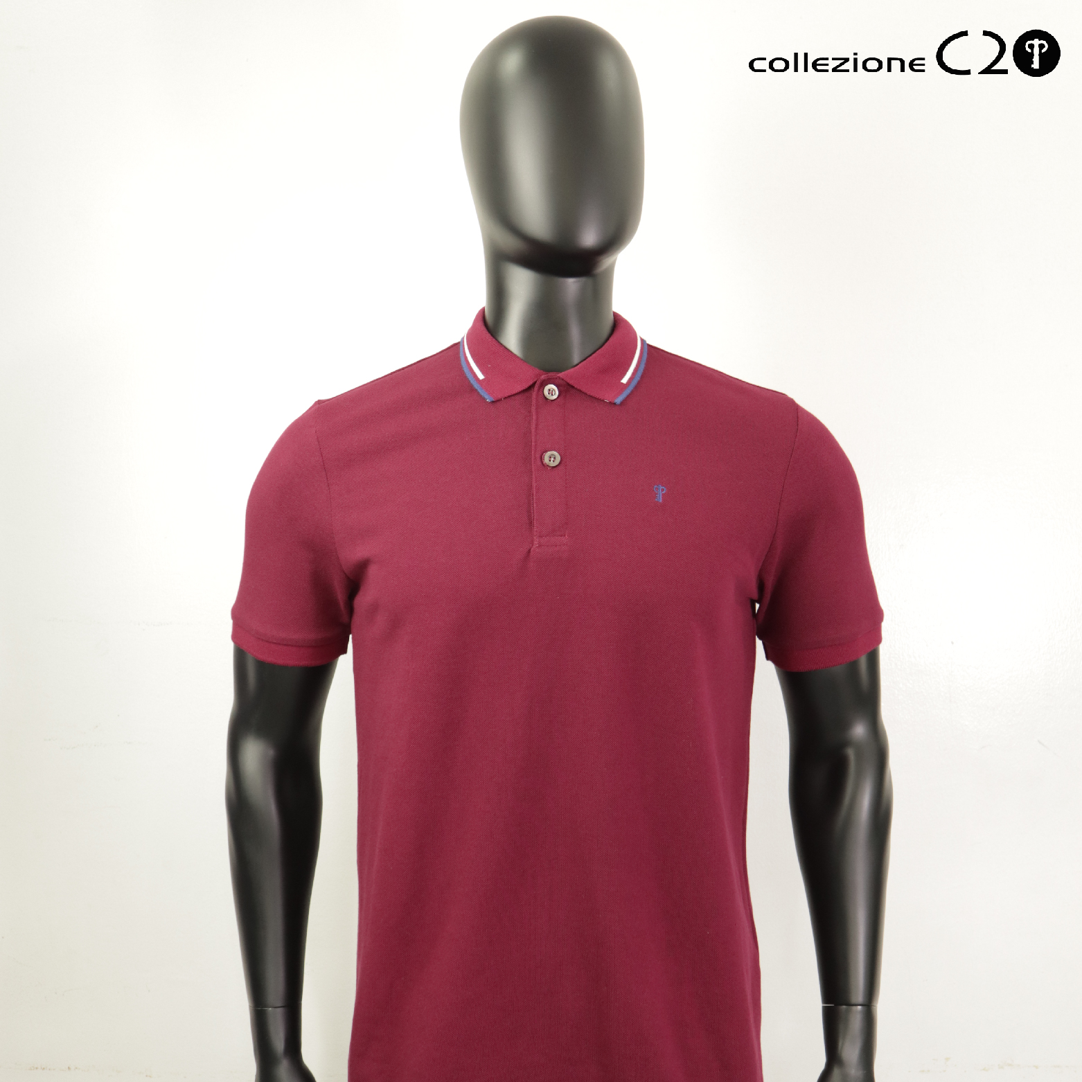 COLLEZIONE C2 Regular Fit 21MT1K064 Maroon Pique Polo Shirt Wear Men ...