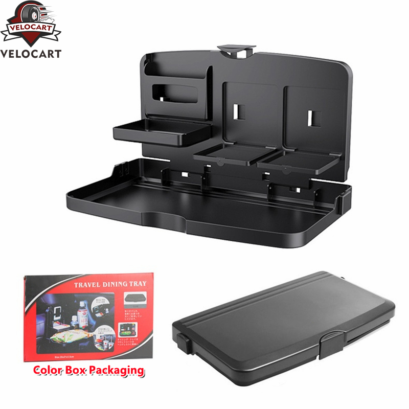 Multifuntional Car Dinner Table Rear Seat Storage Folding Table Drink ...