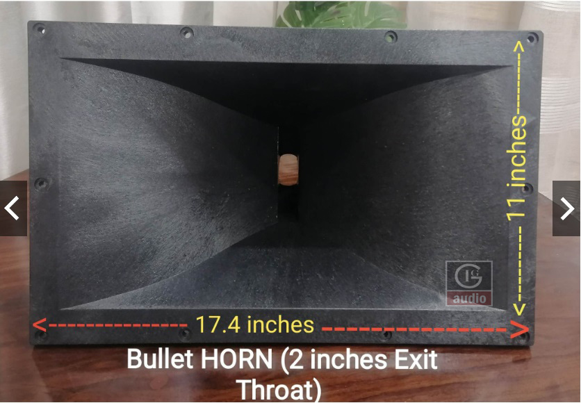 Bullet Horn for 15 inch Professional Audio Speaker 2inch Exit Throat ...