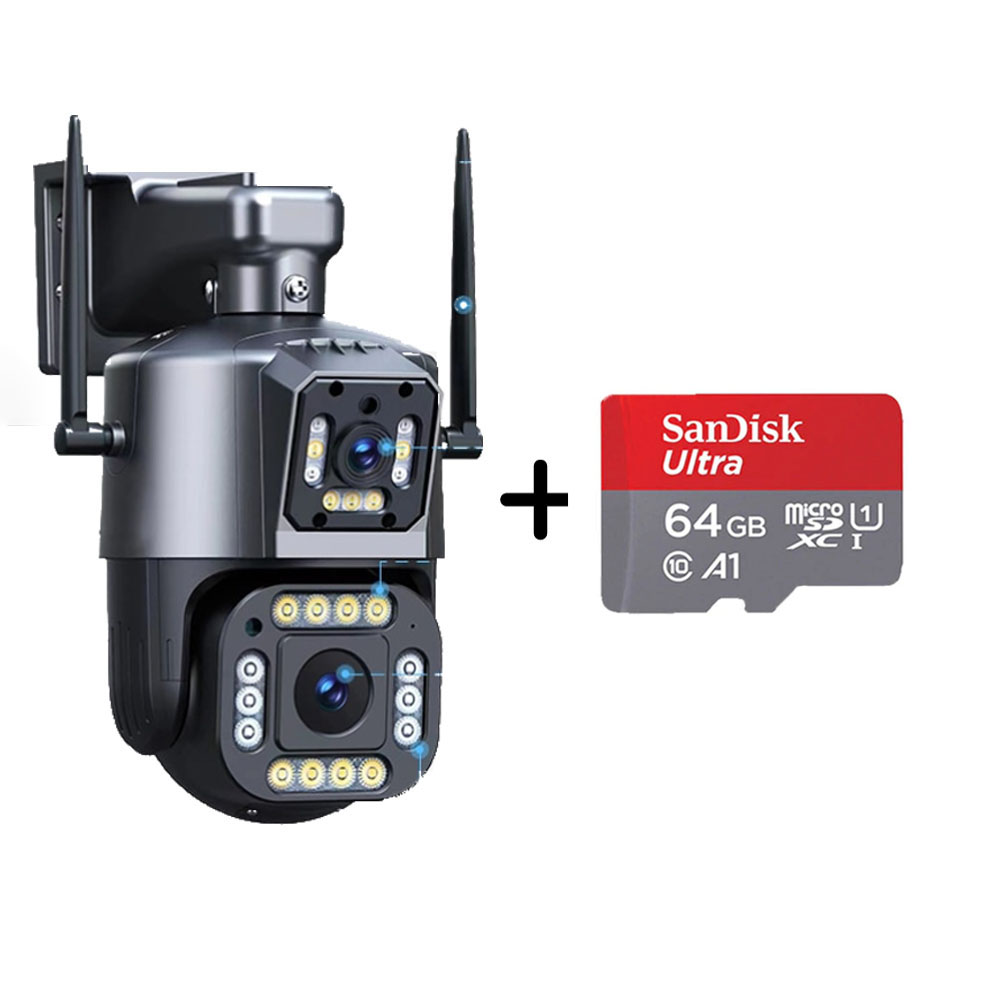 V380 PRO Dual Lens 4K 1080P Ultra HD CCTV PTZ Camera Motion Detect 360 ...