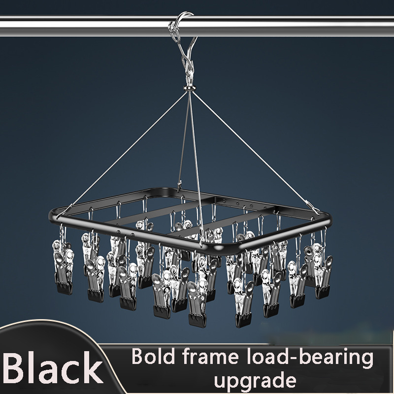 Clips Drying Racks Hanger Stainless Steel Clothes Hanger Clips folding ...