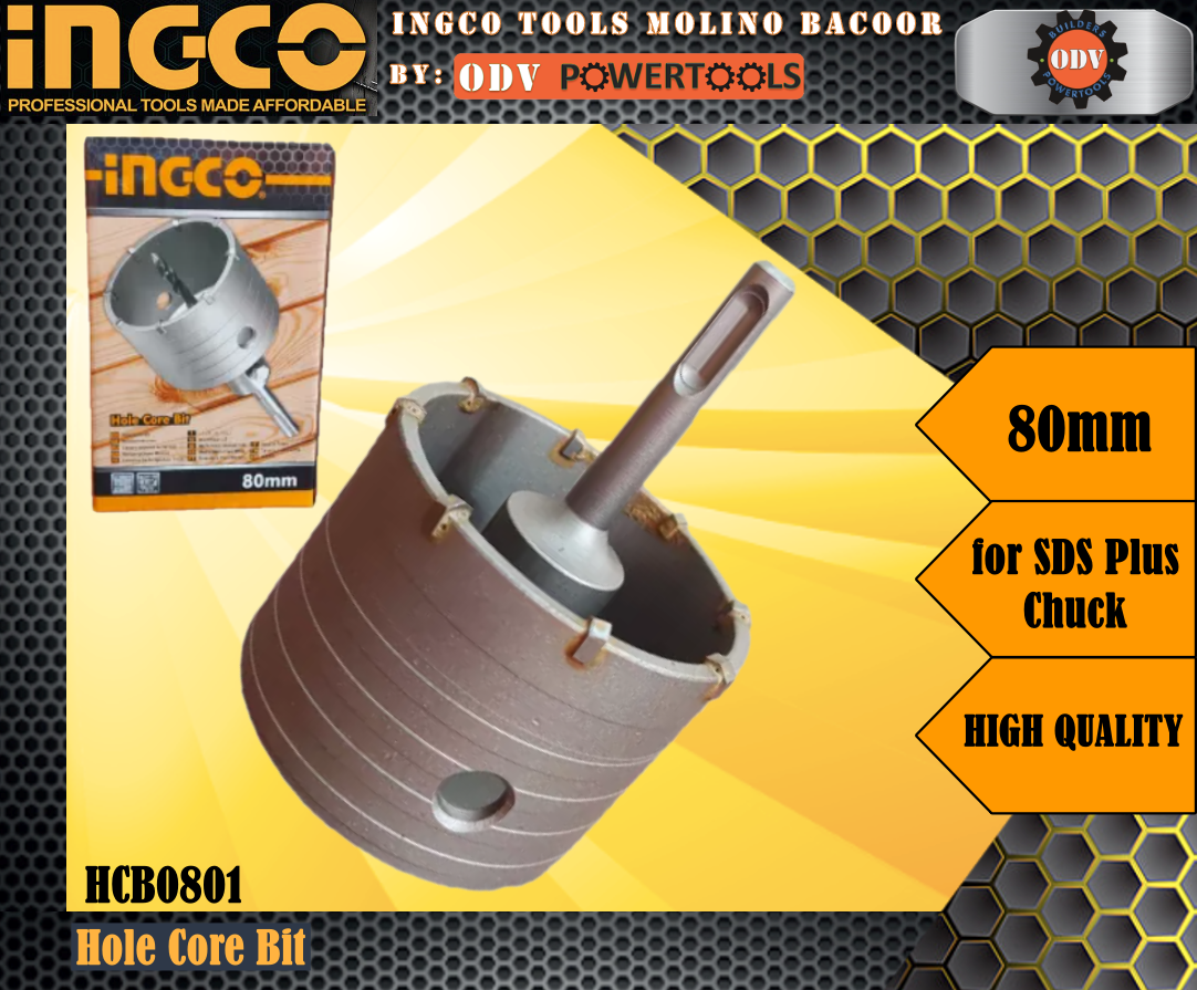 Ingco HCB0801 Hole Core Bit 80mm for SDS Plus Chuck System ~ ODV ...