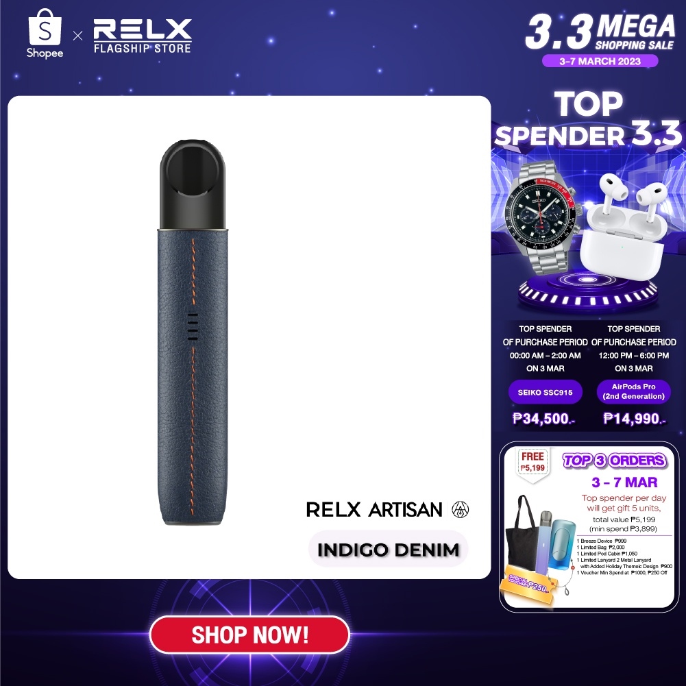 RELX Artisan -Single Indigo Denim Device- PHL | Lazada PH