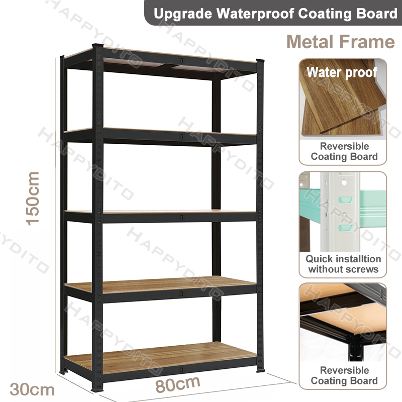 【175 kg load bearing per layer】Boltless Steel Shelving Heavy Duty 3,4 ...