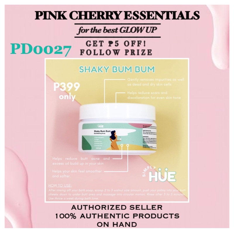 (With Freebie) Simply HUE Shaky Bum Bum (Bumbum) - Butt Whitening Scrub ...