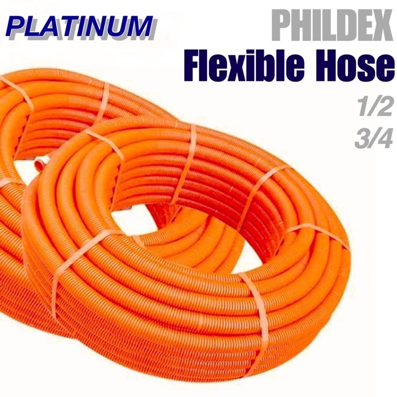 Per Mtr PVC Electrical Flexible Hose Conduit Orange 1/2 3/4 Sold per Meter -ON SALE | Lazada PH