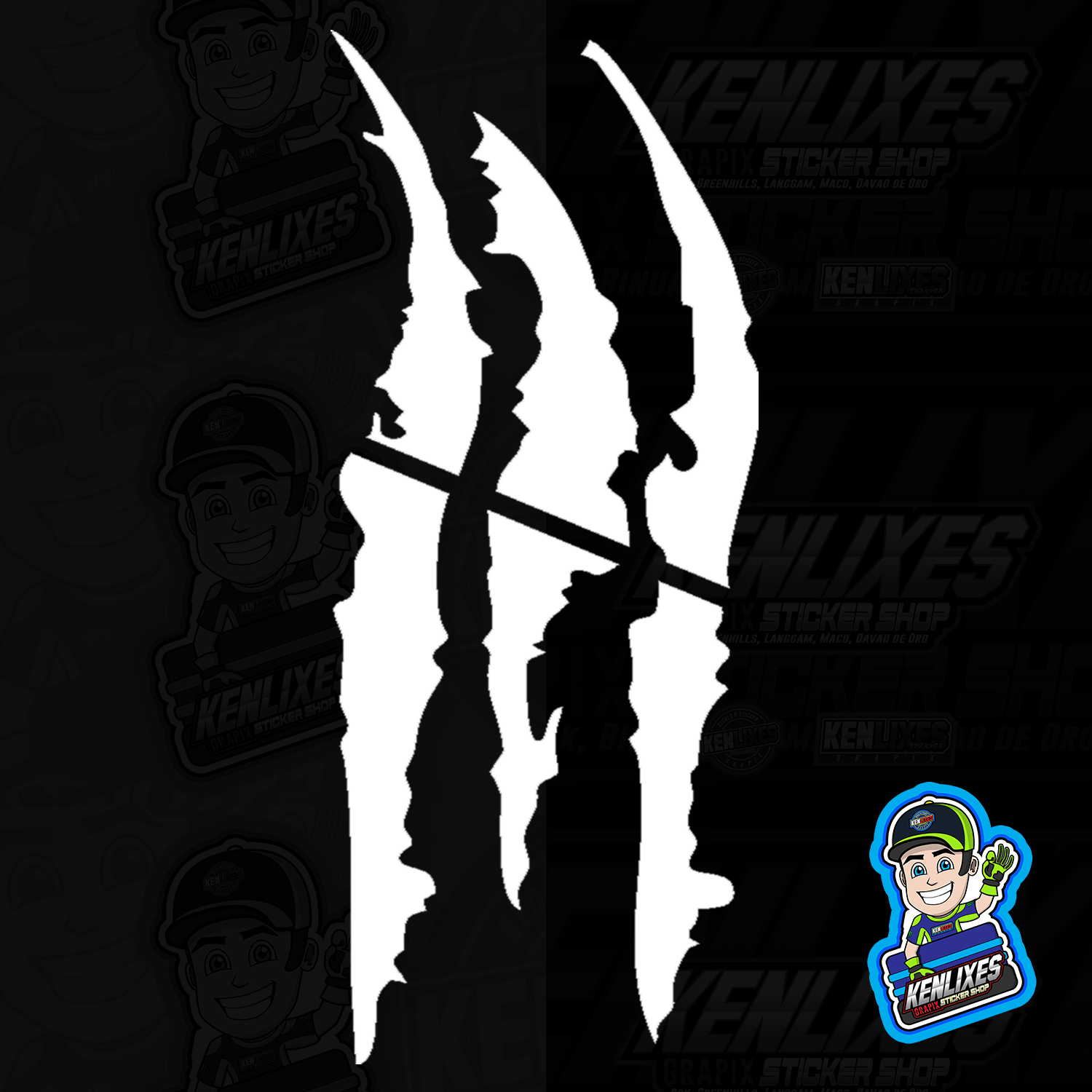 MONSTER SCRATCH VINYL STICKER DECALS | Lazada PH