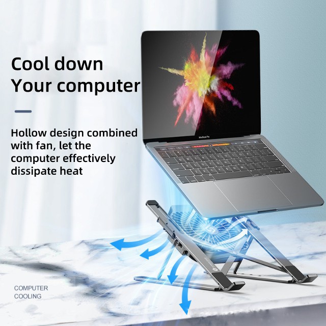 Laptop Stand With Fan Aluminum Alloy Laptop Stand Laptop Cooler Laptop ...