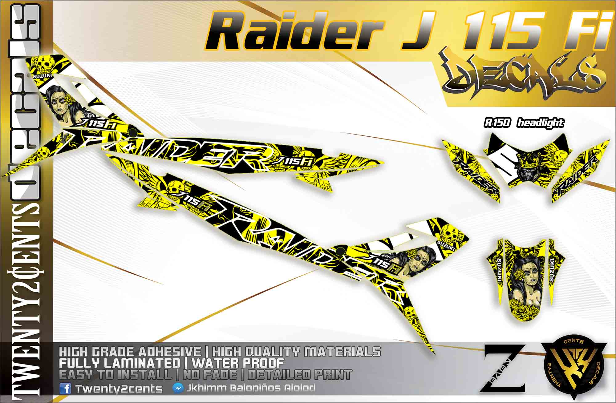 High-Quality Decals and Stickers for raider j 115 fi (tribal) | Lazada PH