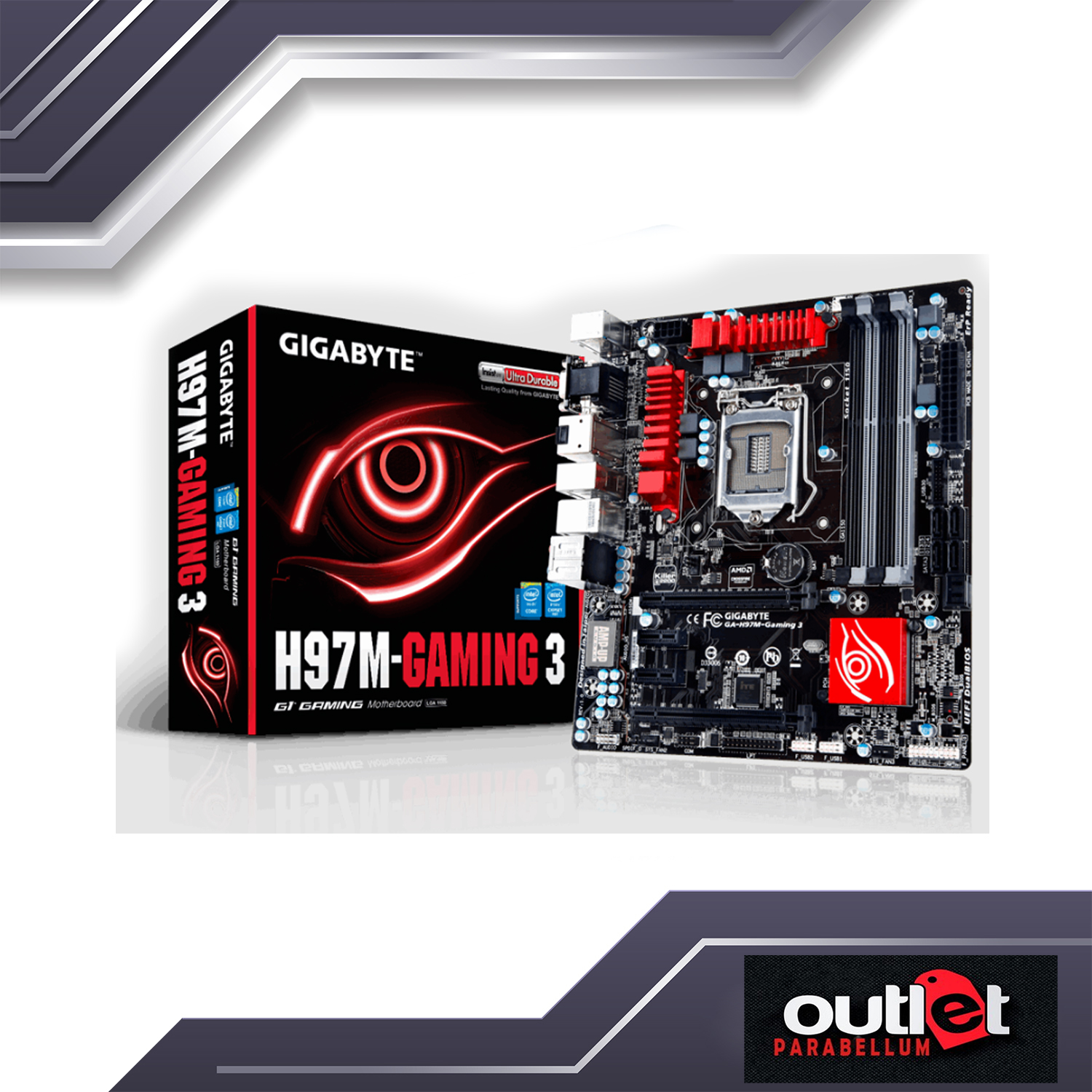 REFURBISHED GA-H97M-GAMING-3 GIGABYTE INTEL H97 S1150 GAMING MB MATX ...