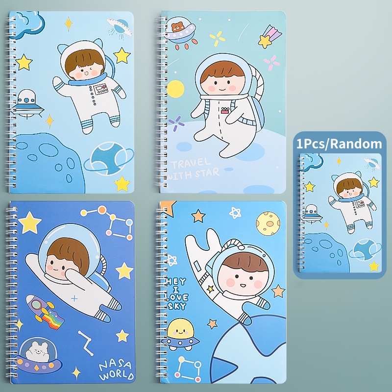 A5 Cute Coil Notebook, Lined Ring Spiral Notebook Loose-leaf Notepad ...