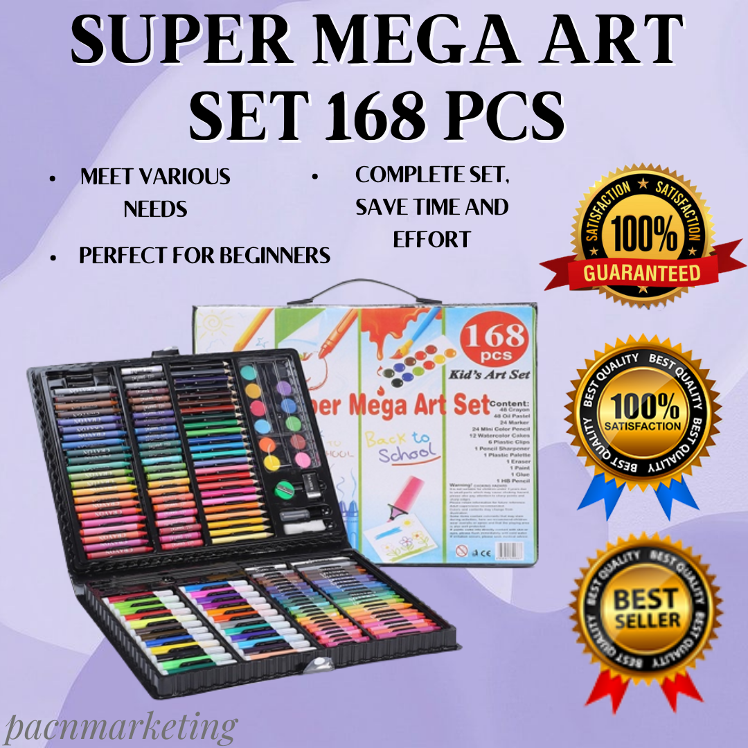 Best Seller SUPER MEGA ART SET 168 PCS | Super Mega Art Set | Super ...