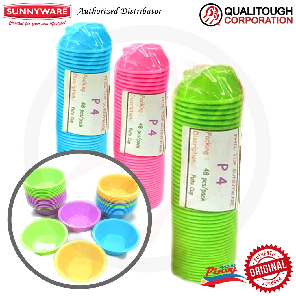 48 pcs Sunnyware P4 4cm Puto Cups Molder Mold Small for Siomai Puto ...