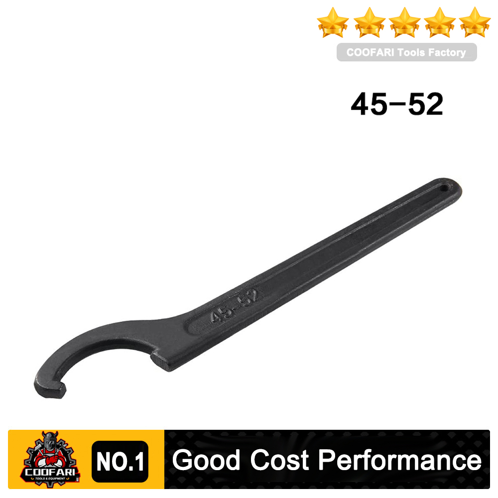 45-52mm Crescent Hook Head Round Nut Spanner Hand Tool Stainless Steel C Shape Wrench Tool ...