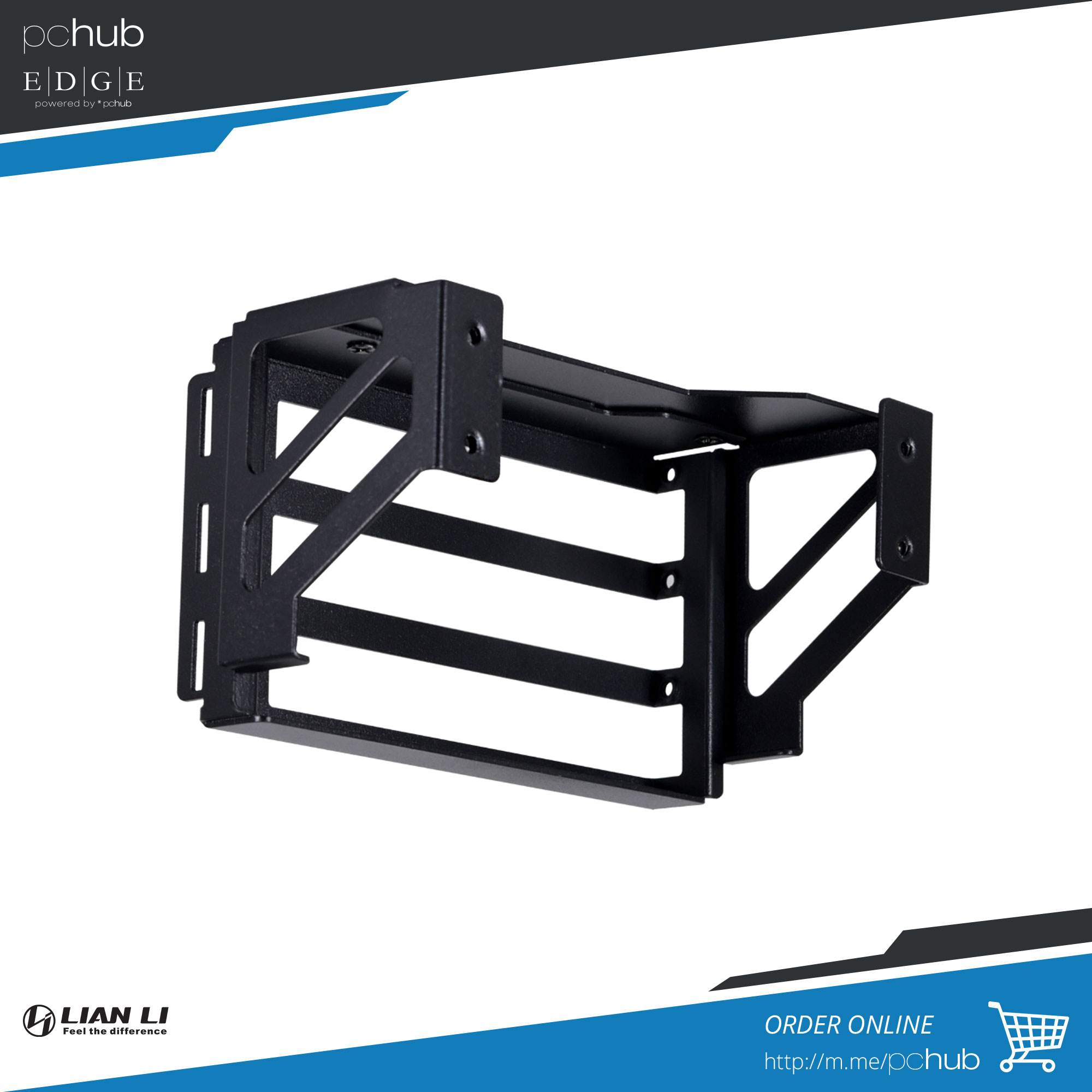 PChub | Lian li O11D Evo Upright GPU bracket, black, Gen4, pn: O11DE-2X ...