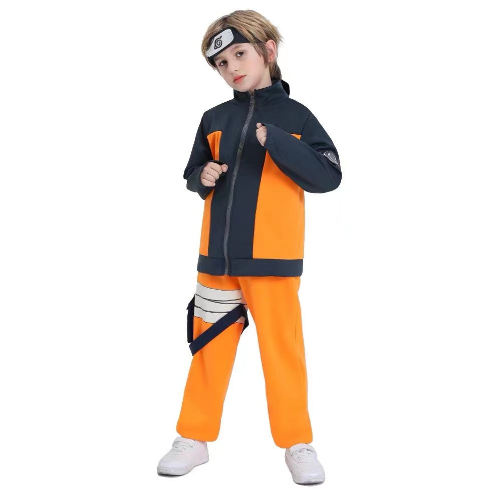 Uzumaki Naruto Costume for Kids Boy with Headband Naruto Cosplay ...