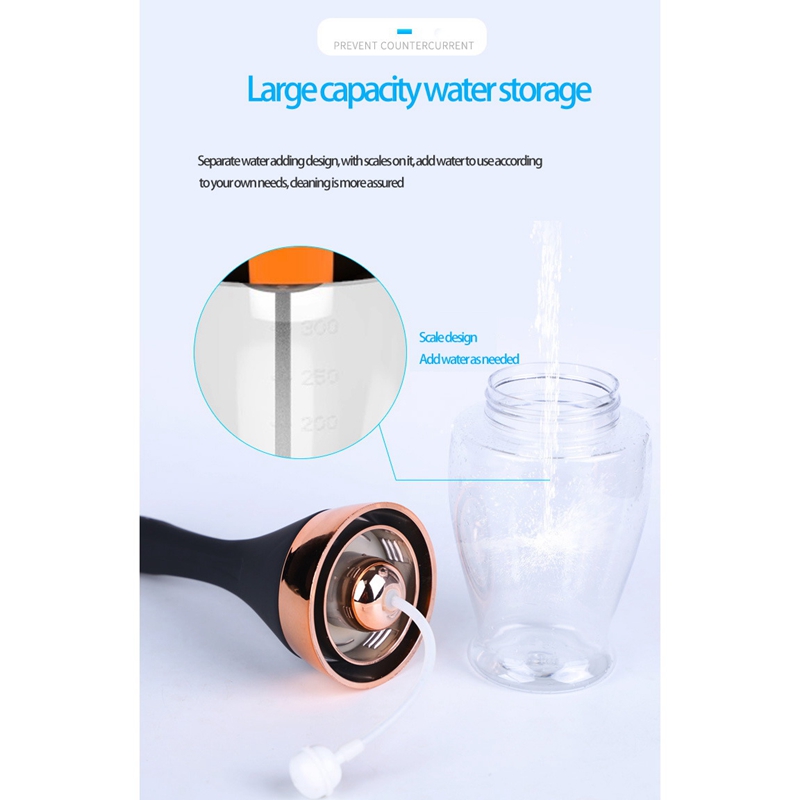 Rechargeable Anti Back-Flow Electric Enema Bulb with 3 Speeds Silicone ...