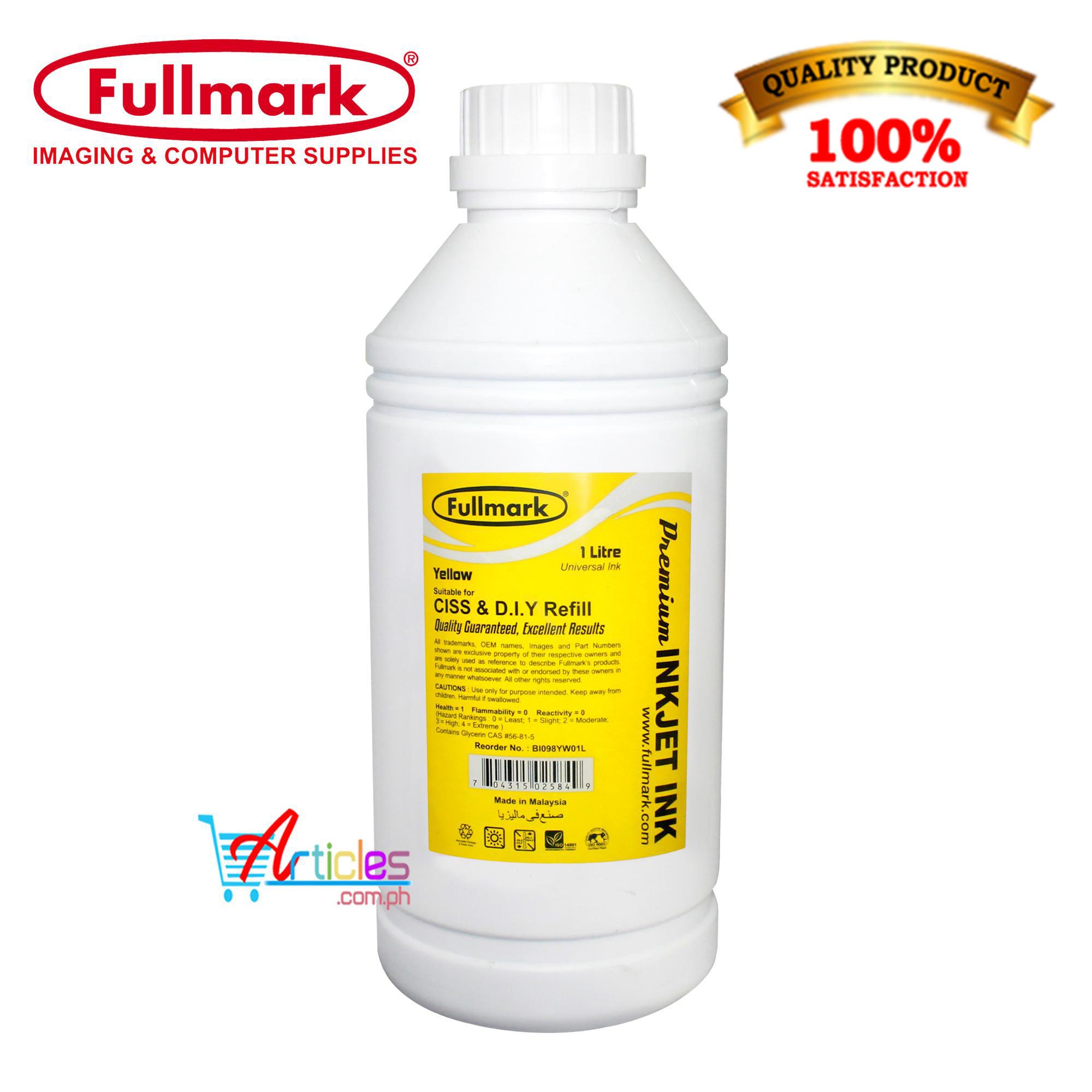 Fullmark Inkjet Dye Ink for CISS and DIY Refill 1 Liter for Printer ...