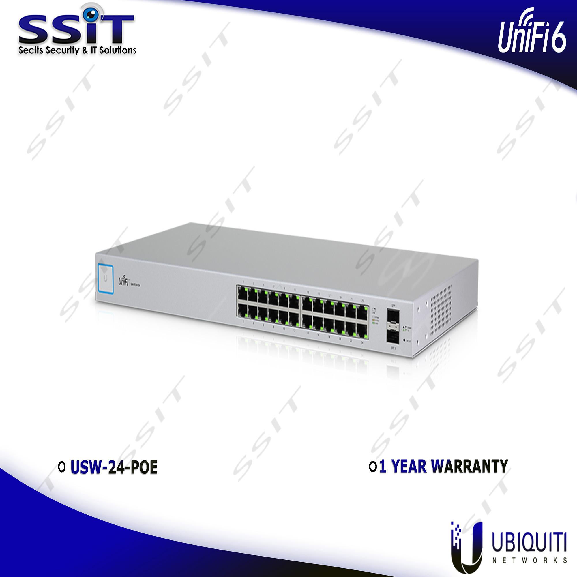 Ubiquiti USW-24-POE UniFi 24 Port Gigabit Switch with PoE and SFP ...