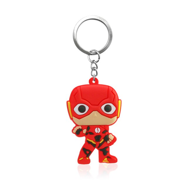 20pcs Justice League Keychain PVC Key Ring Kids Gift Key Chain Batman ...