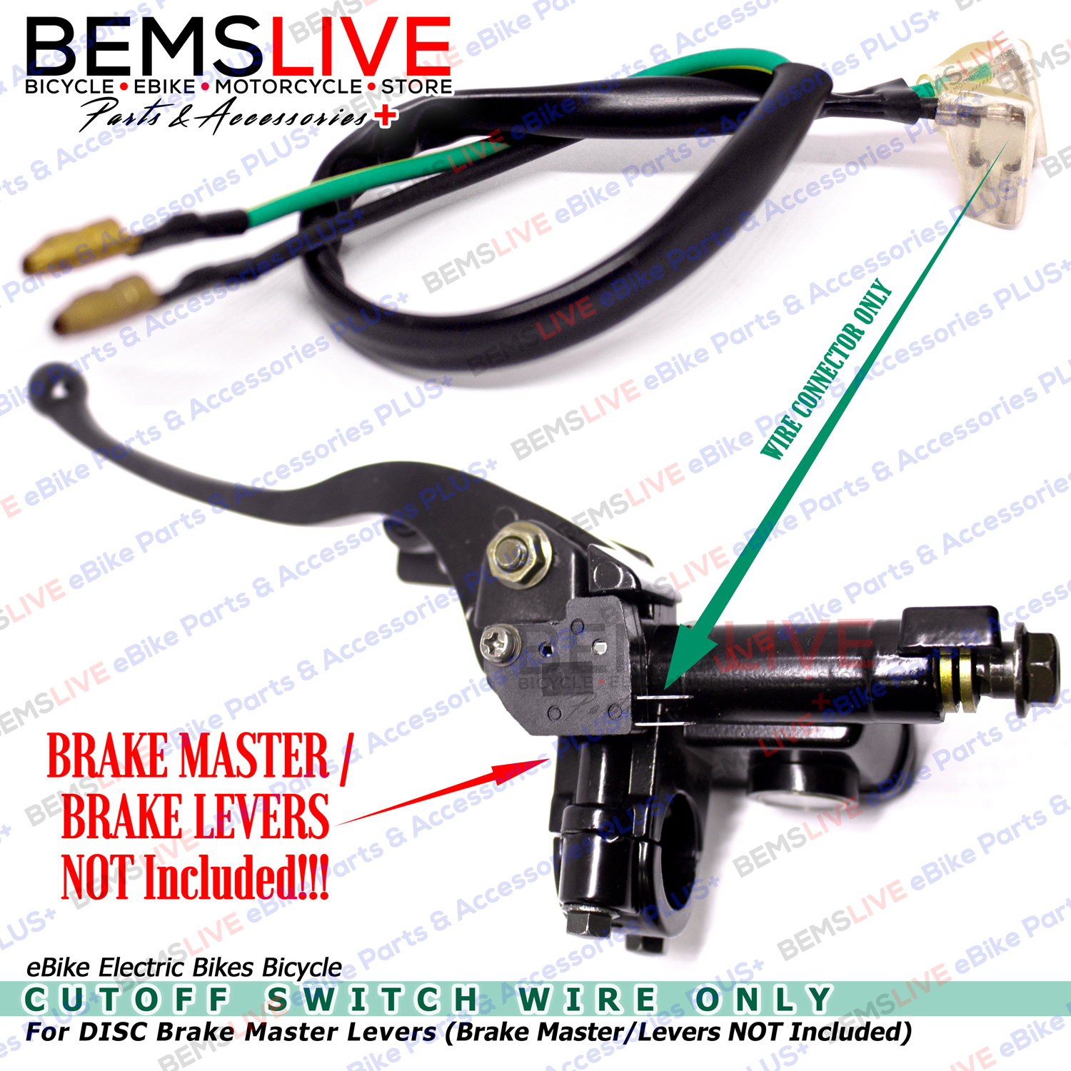 Cutoff Switch WIRE ONLY w/ 24cm Wire for DISC Brake Lever Master of ...