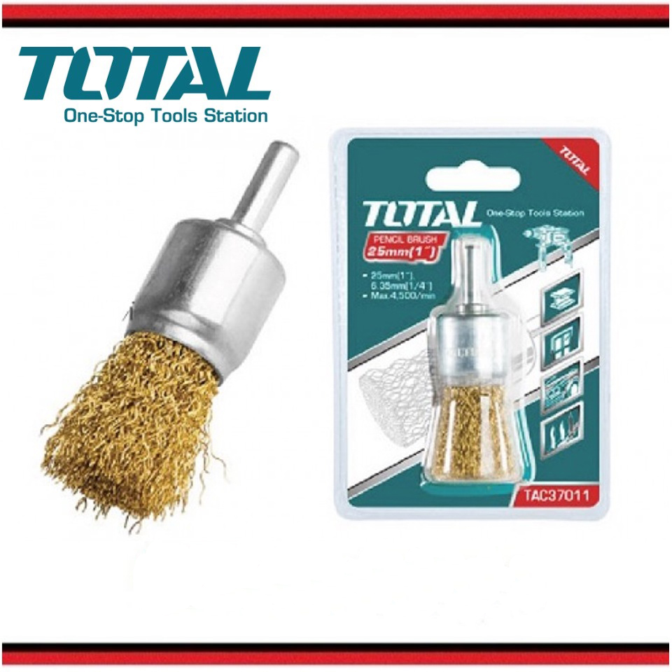 TOTAL Wire end brushes with shank (PENCIL BRUSH) Premium Industrial ...