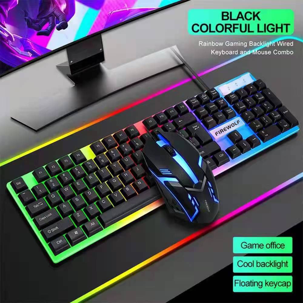 rakk keyboard FIREWOLF FWK-230 Rainbow LED Gaming Keyboard And Mouse ...