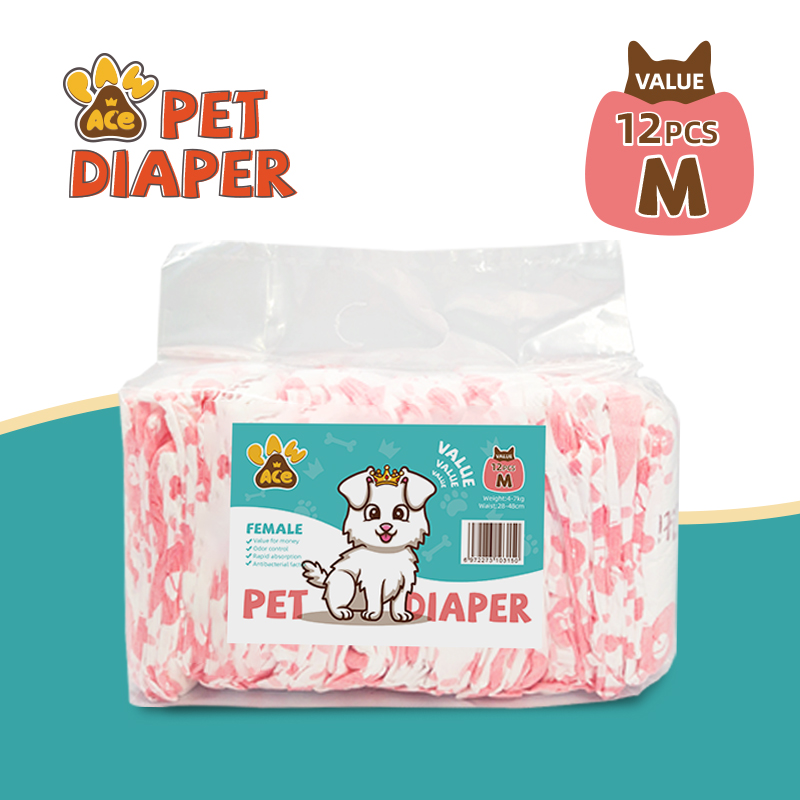 Pet Dog Diaper Female Dogs&Cats Diaper 12pcs/pack Puppy Kitten ...