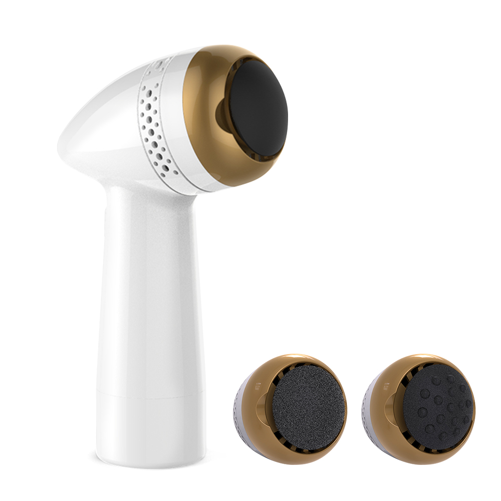 Electric Foot Grinder Vacuum with 3 Coarse Heads Rechargeable Portable ...